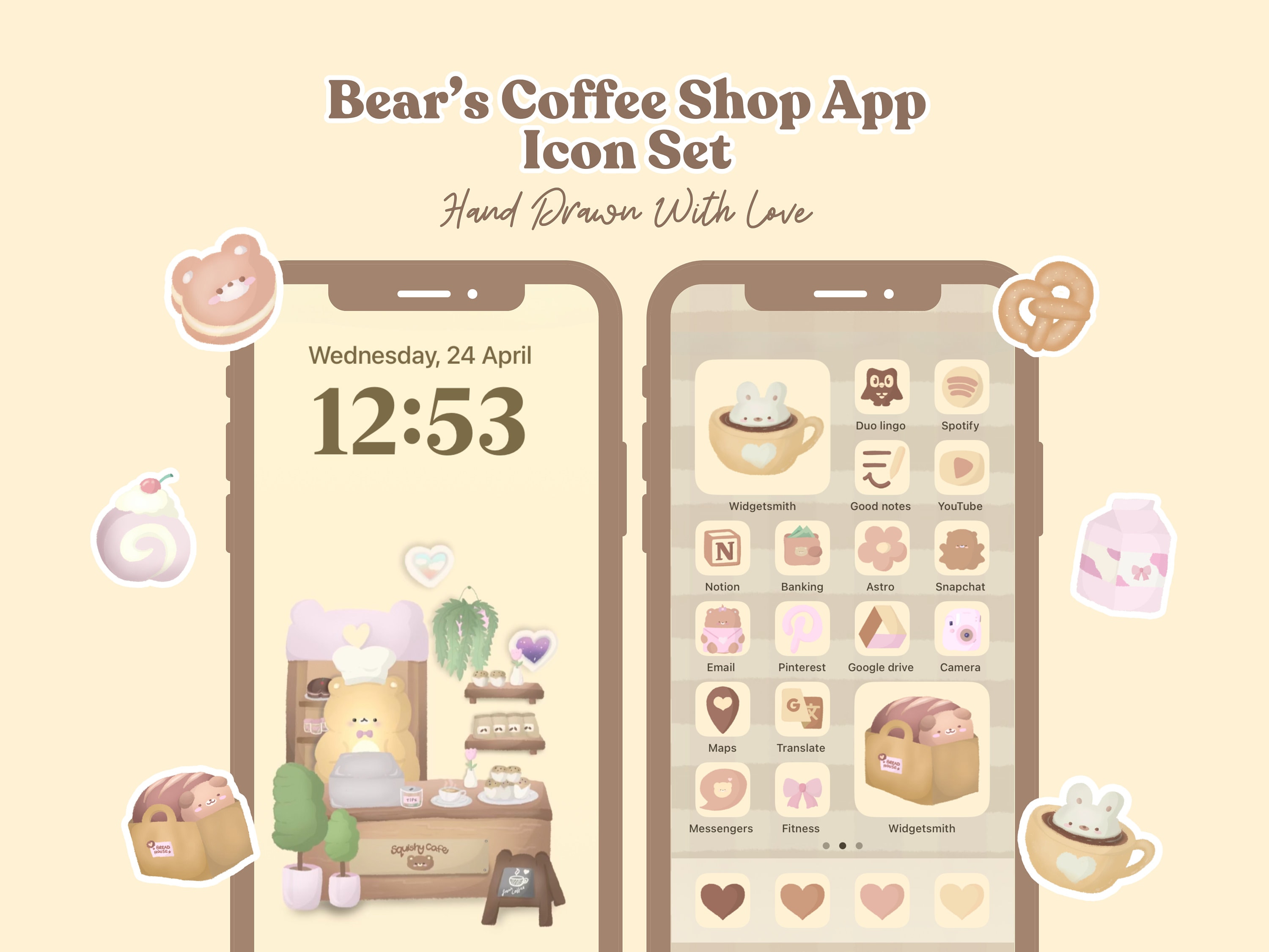 Cute App Icons | Coffee App Icons | Home Screen Set up | Kawaii App ...