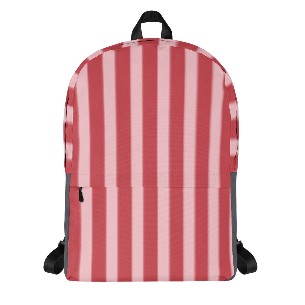 Pink Striped Backpack