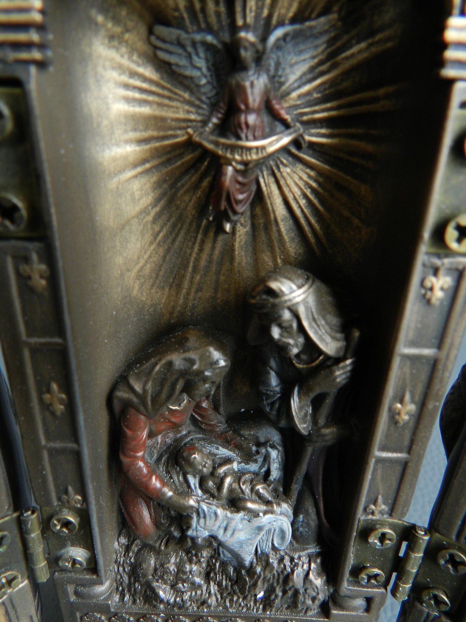 Virgin Child Jesus Bronze Nativity Sanctuary, Angel, Holy Family, Three ...