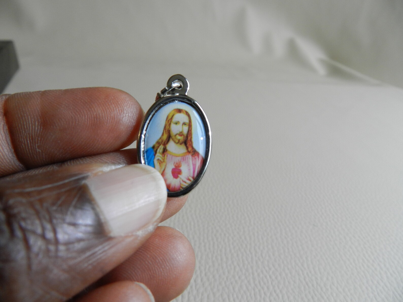 Sacred Heart Scapular Medal Blessed by a Priest, Sacred Heart of Jesus ...