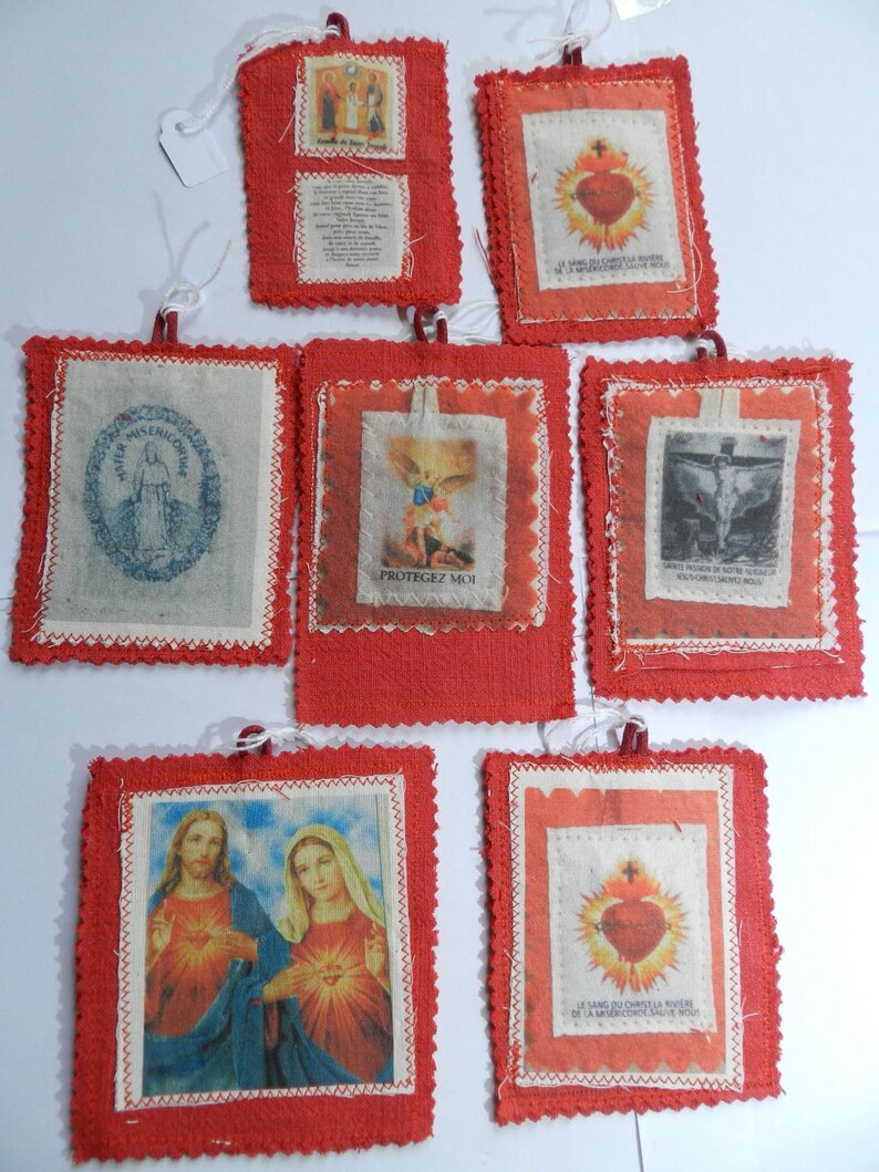 Sacred Heart of Jesus Scapular XL, Sacred Heart Safeguard, Cloth ...
