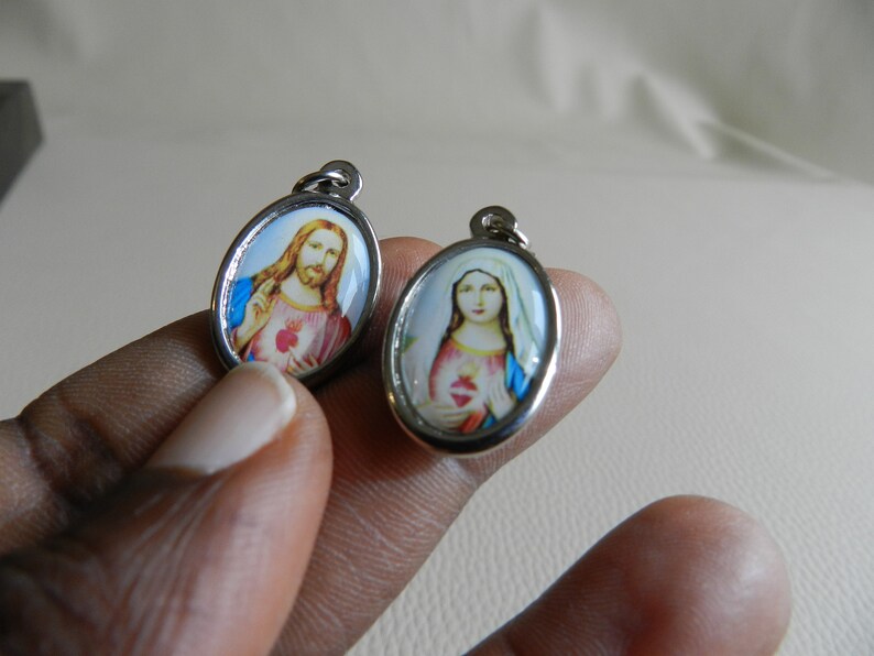 Sacred Heart Scapular Medal Blessed by a Priest, Sacred Heart of Jesus ...