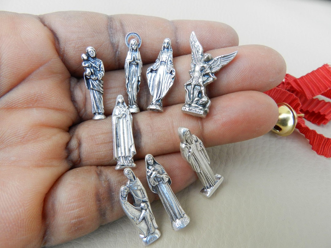 Mini Saint Statues for Prayer Altar, Mini Miraculous Virgin Statue ...