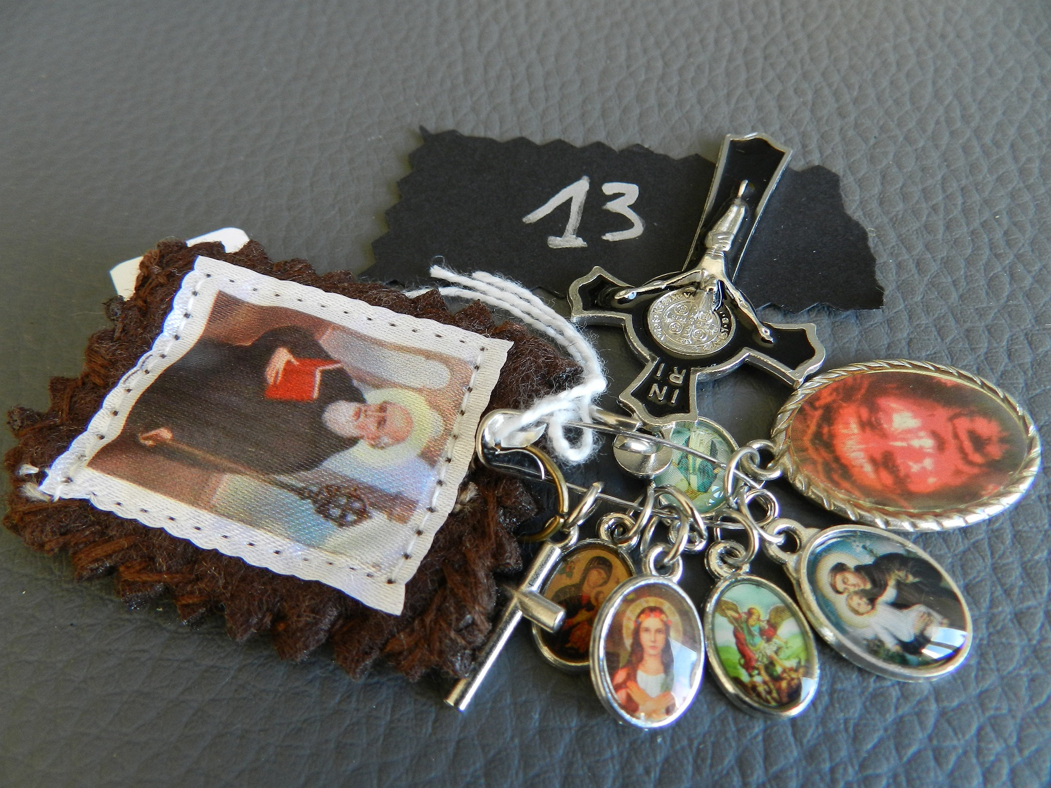 Sacred Heart Scapular Medal Blessed by a Priest, Sacred Heart of Jesus ...