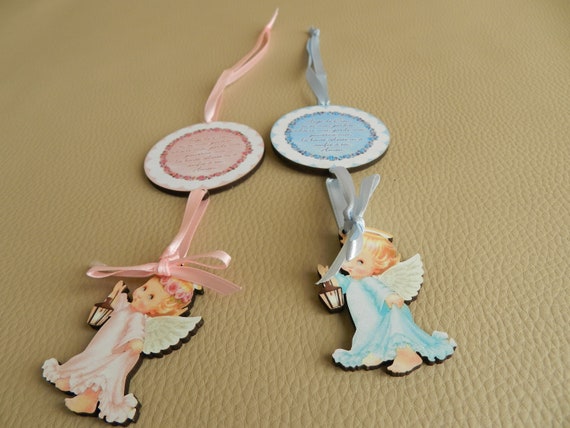 Guardian Angel for Baby Blue and Pink Praying Angel Crib - Etsy