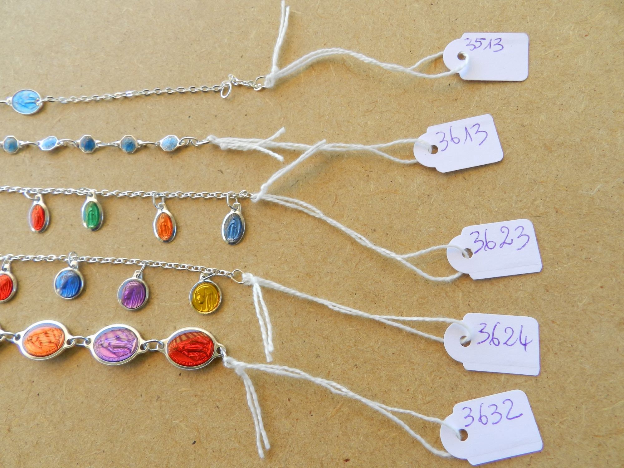 Bright Color Enamel Madonna Miraculous Medal Bracelet, Protection ...
