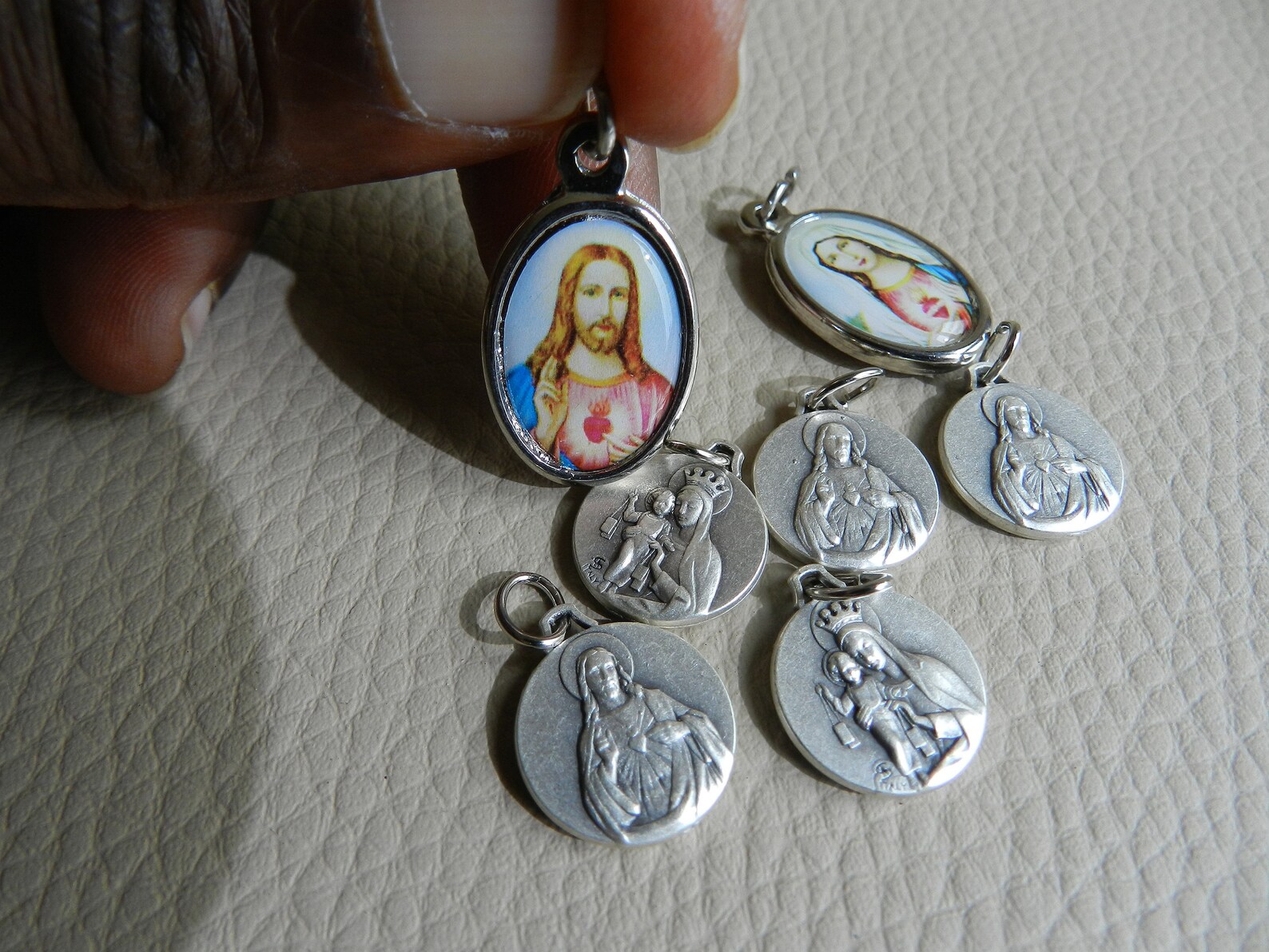 Sacred Heart Scapular Medal Blessed by a Priest, Sacred Heart of Jesus ...