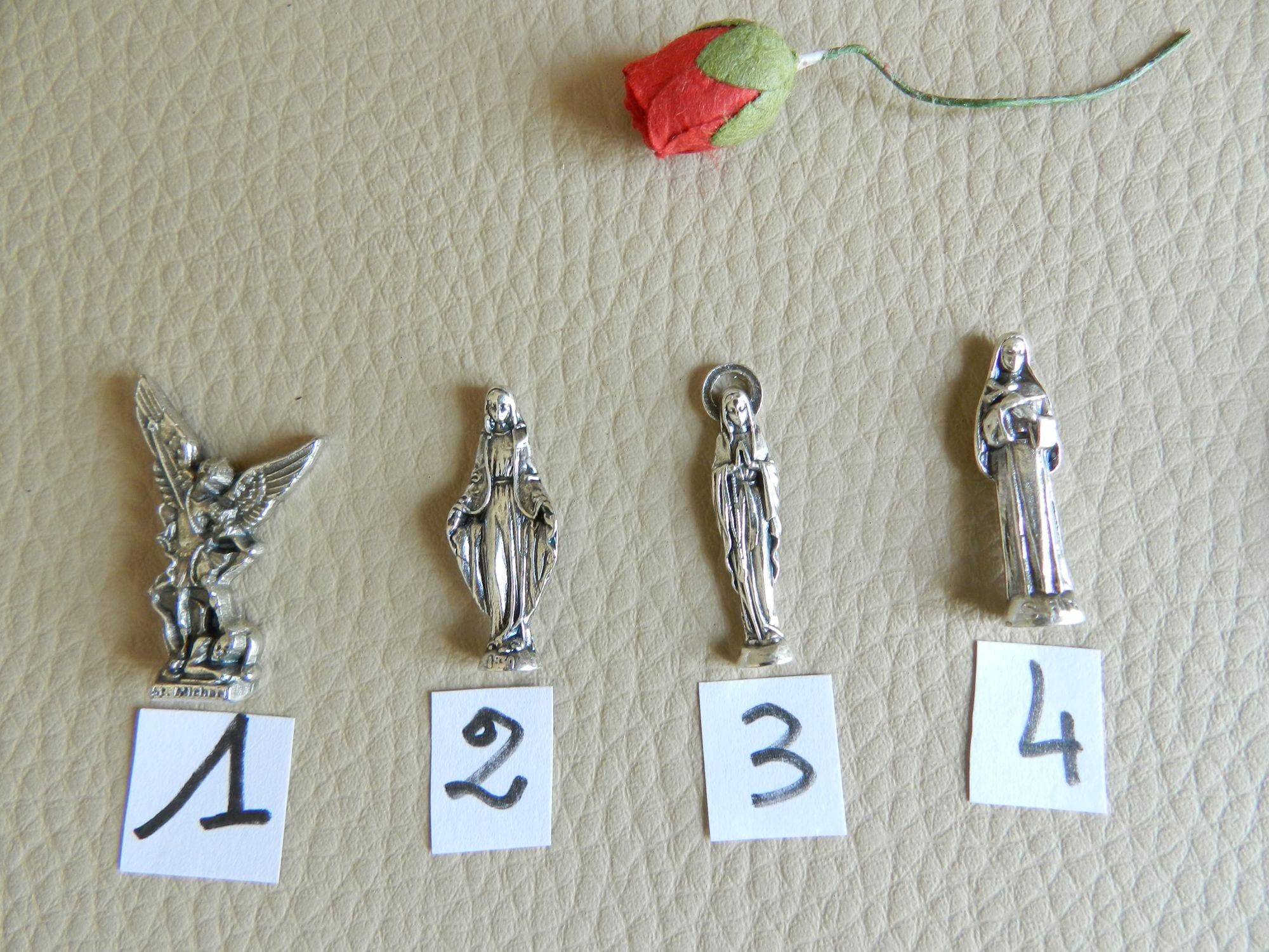 Mini Saint Statues for Prayer Altar, Mini Miraculous Virgin Statue ...