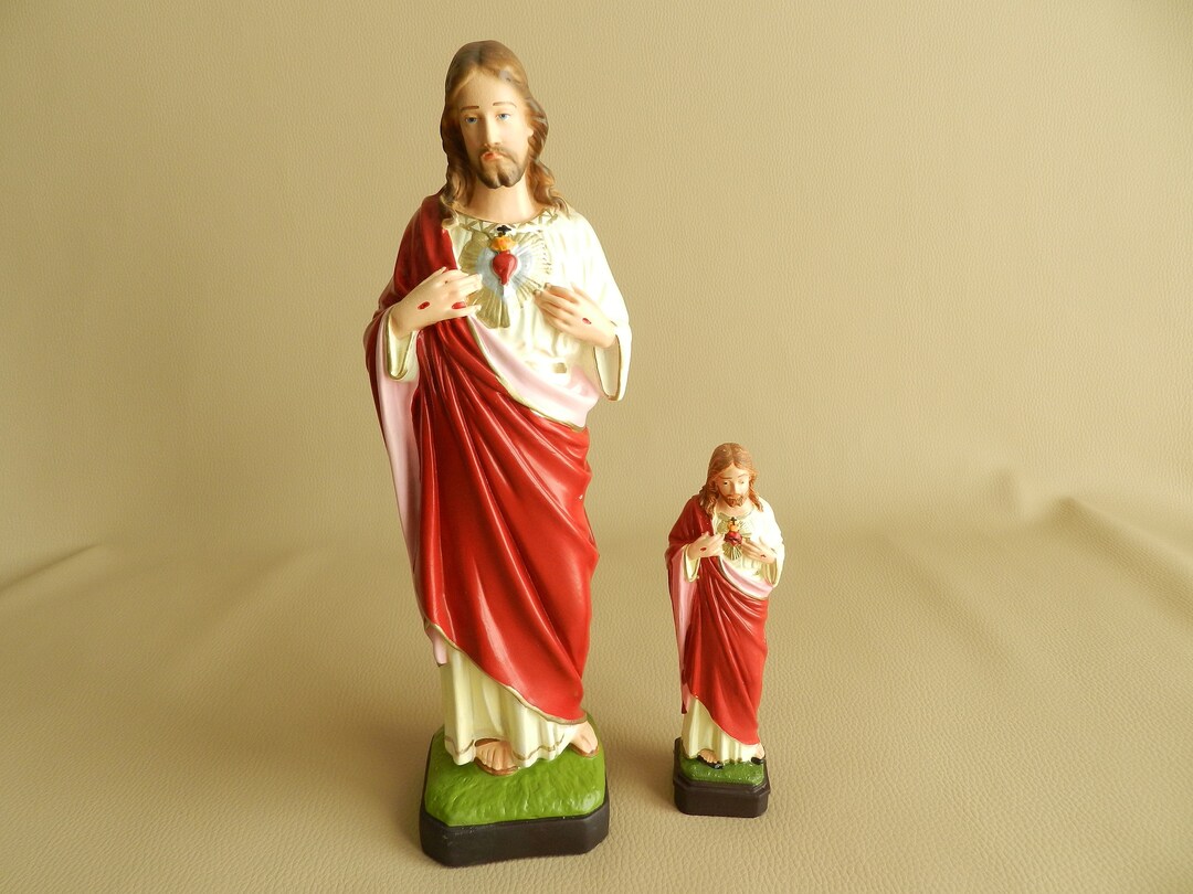 Sacred Heart of Jesus Unbreakable Statue, Resin Gum, Sacred Heart ...