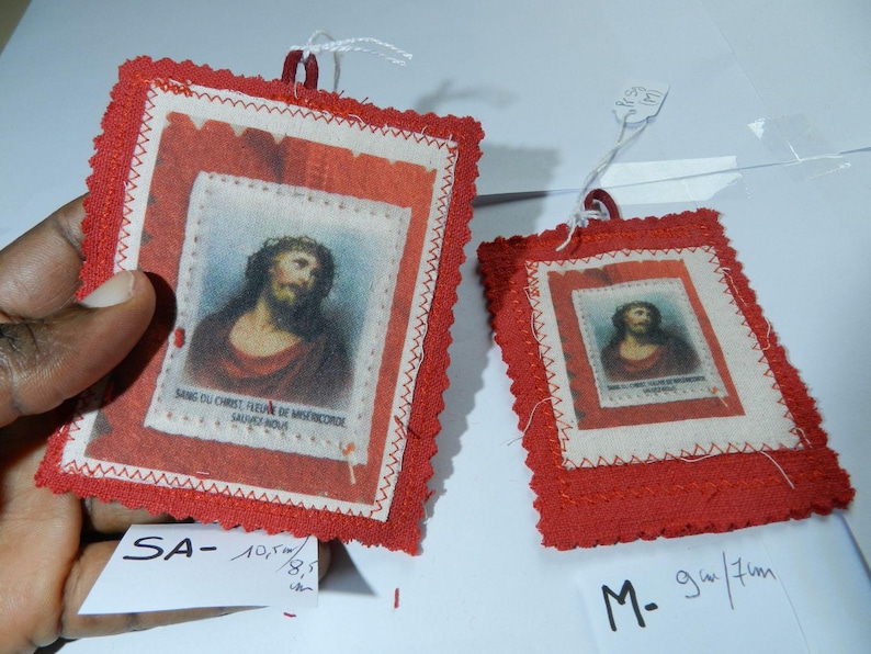 Sacred Heart of Jesus Scapular, Cloth Scapular, Holy Cross, Protection ...