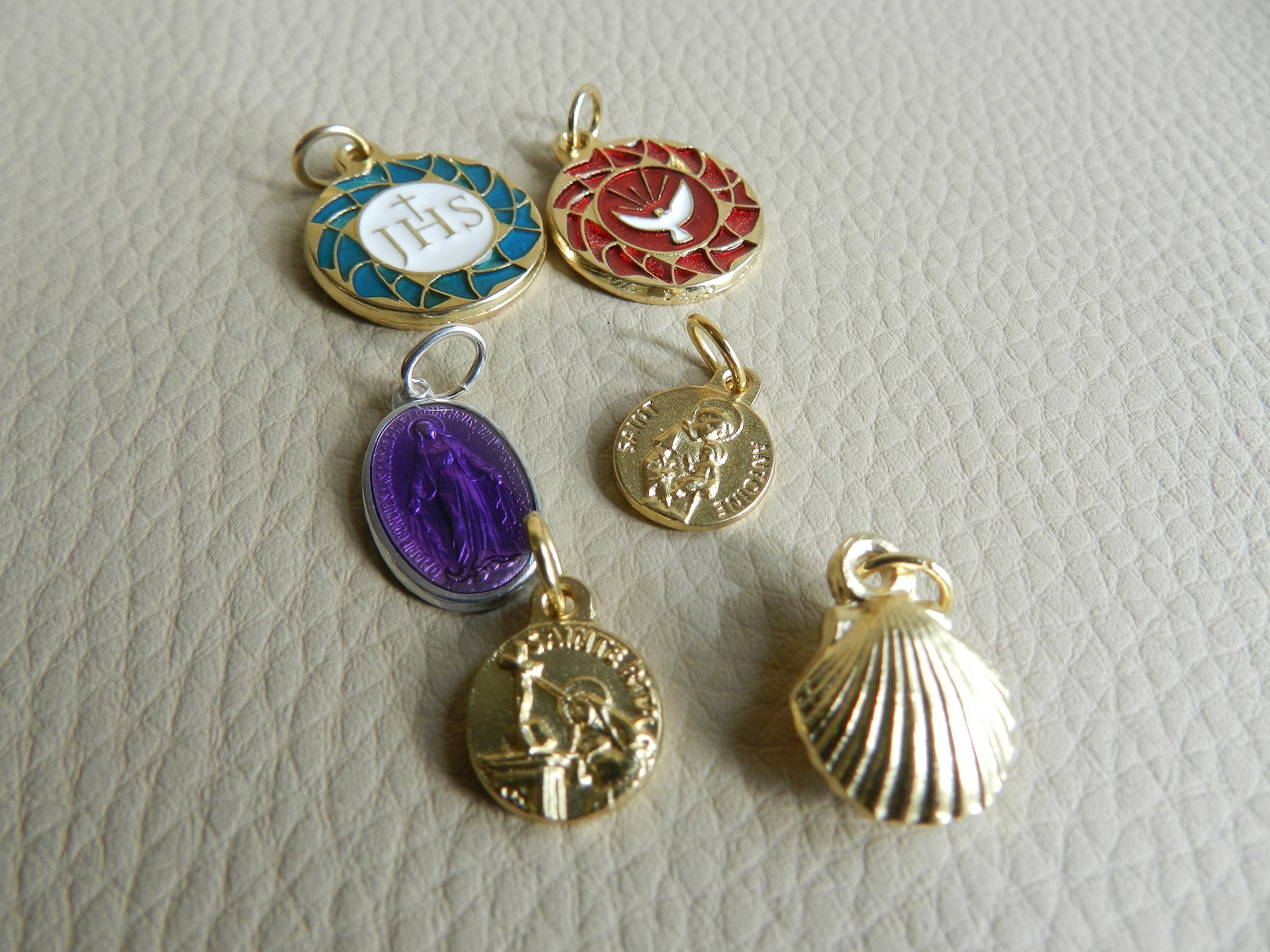 6 Medals Blessed by a Priest, JHS, Holy Spirit, Miraculous Medal of ...