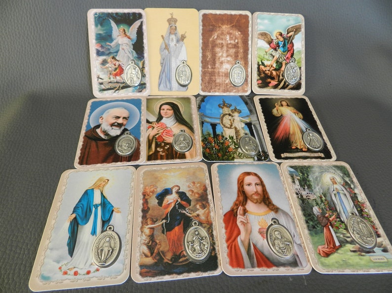 Laminated Prayer Card, Religious Card and Medal, Catholic Saints Prayer ...