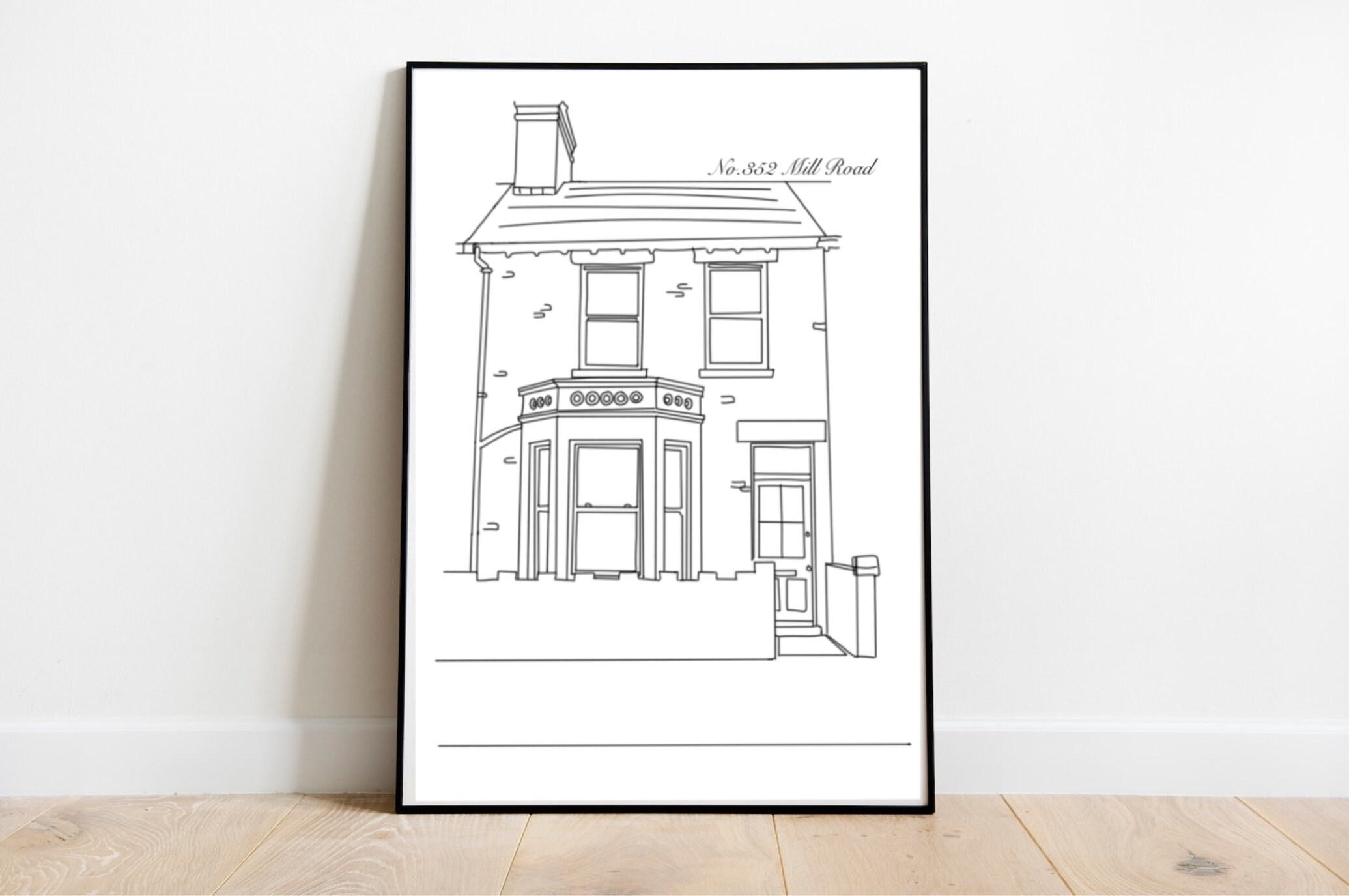 Personalised House Drawing Digital Print, House Portrait, New Home Gift ...