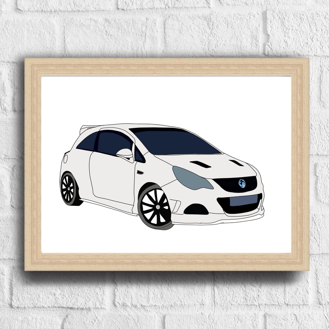 Custom Car Print | Custom Car Drawing | Gift for Car Lovers | Car Print ...