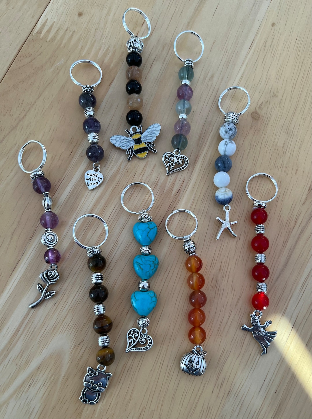 Key Chains With Crystals & Charm - Etsy