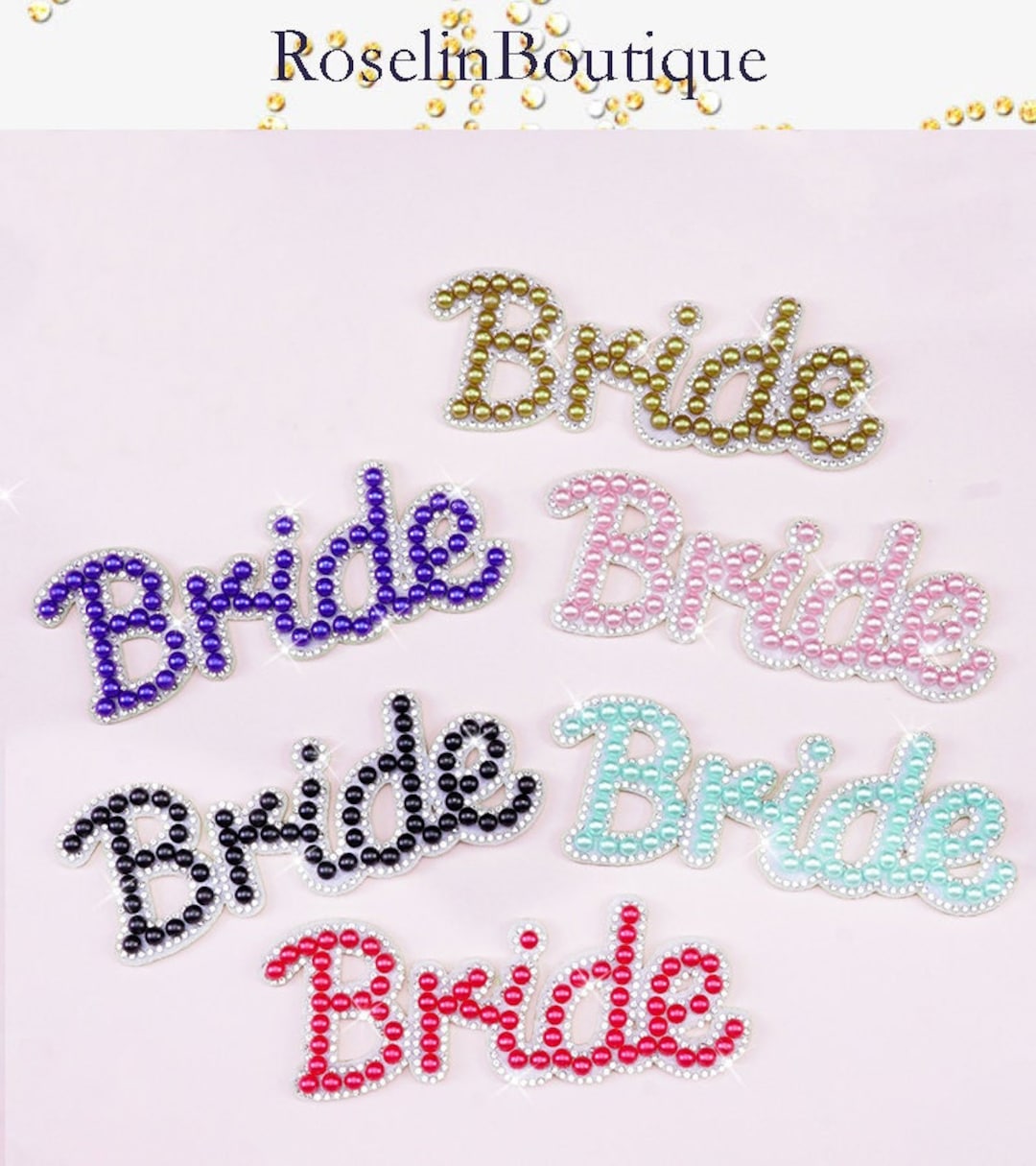 1.9 Inch Bride Alphabet Letter Patches, Color Beaded Patches, Beaded ...
