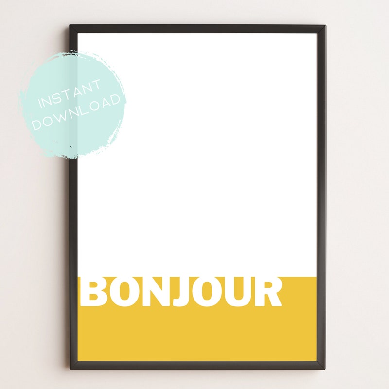 Bonjour Sign - Etsy
