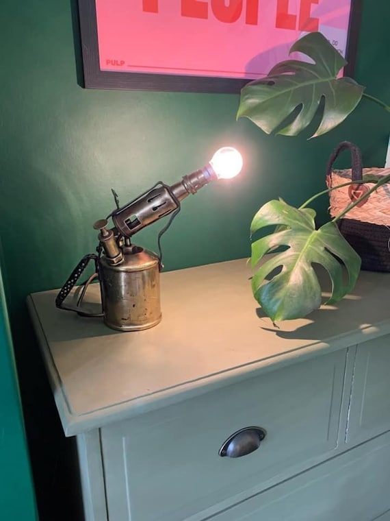Vintage Brass Blow Torch Lamp Converted to Stylish Rustic - Etsy