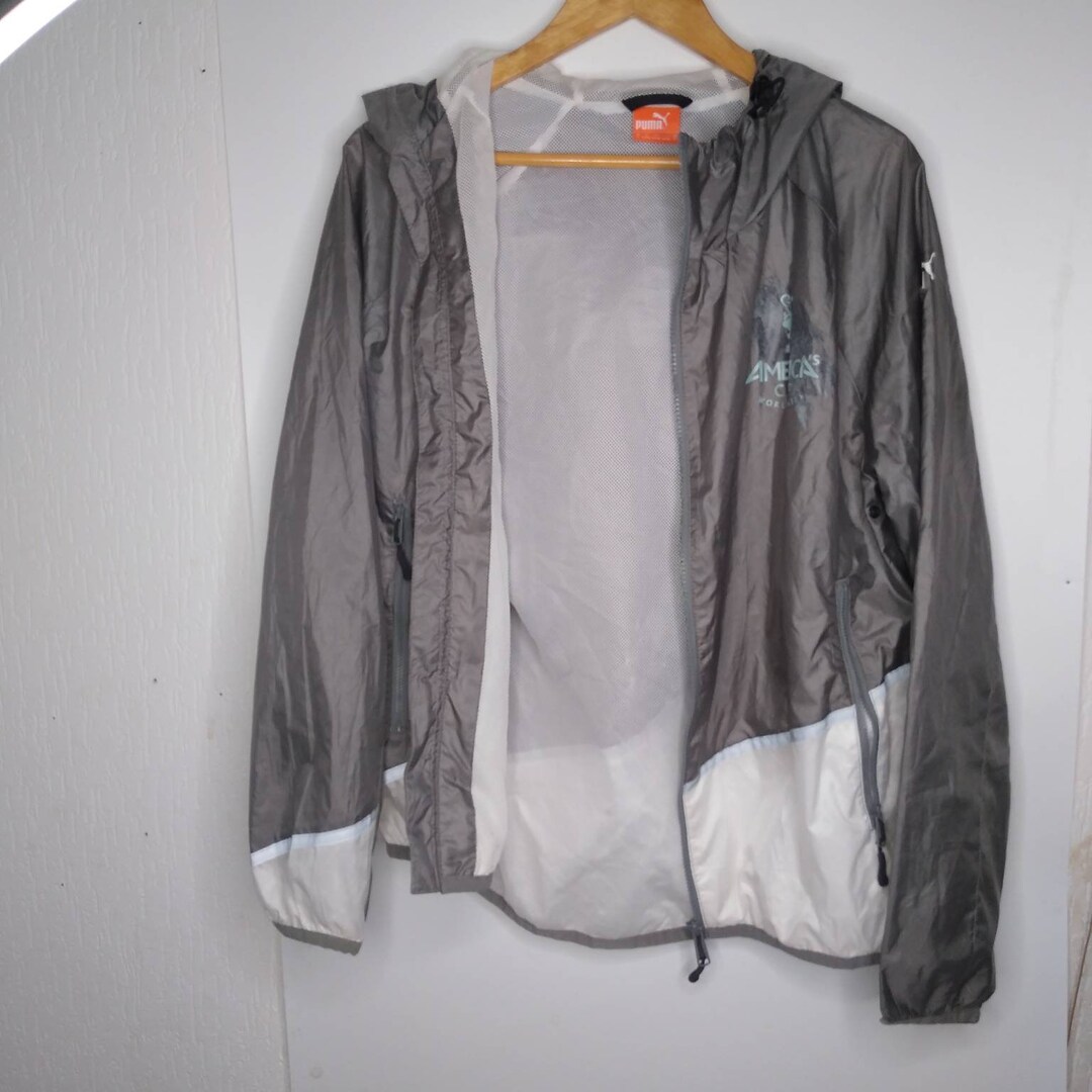 Puma Preloved Grey Vintage 90s Tracksuit/shellsuit Top. Size S - Etsy UK