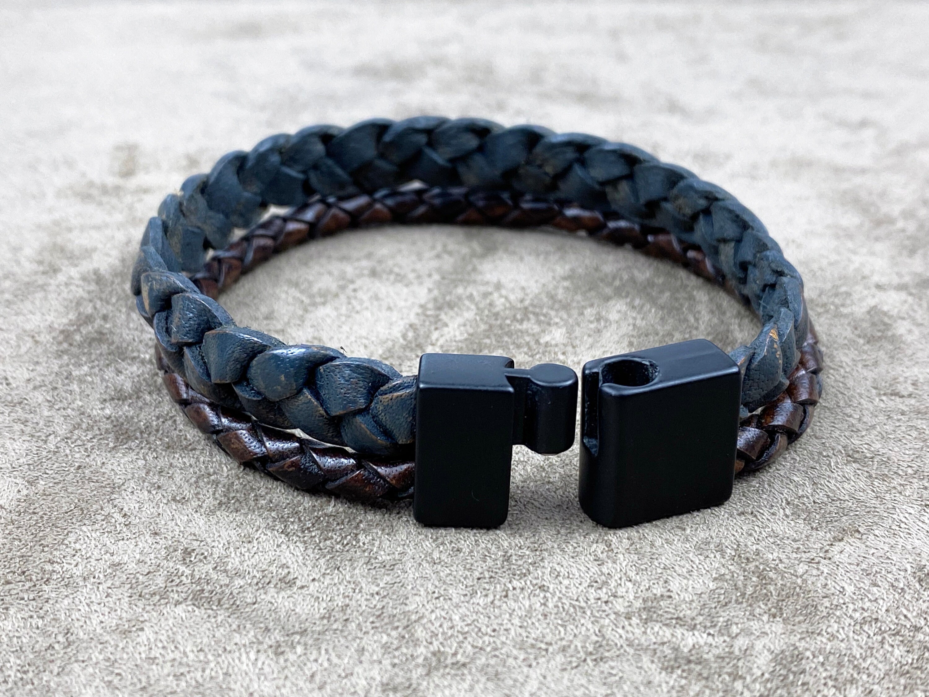 Set of 3 Blue Bracelet for Men Multilayer Bracelet for Men - Etsy