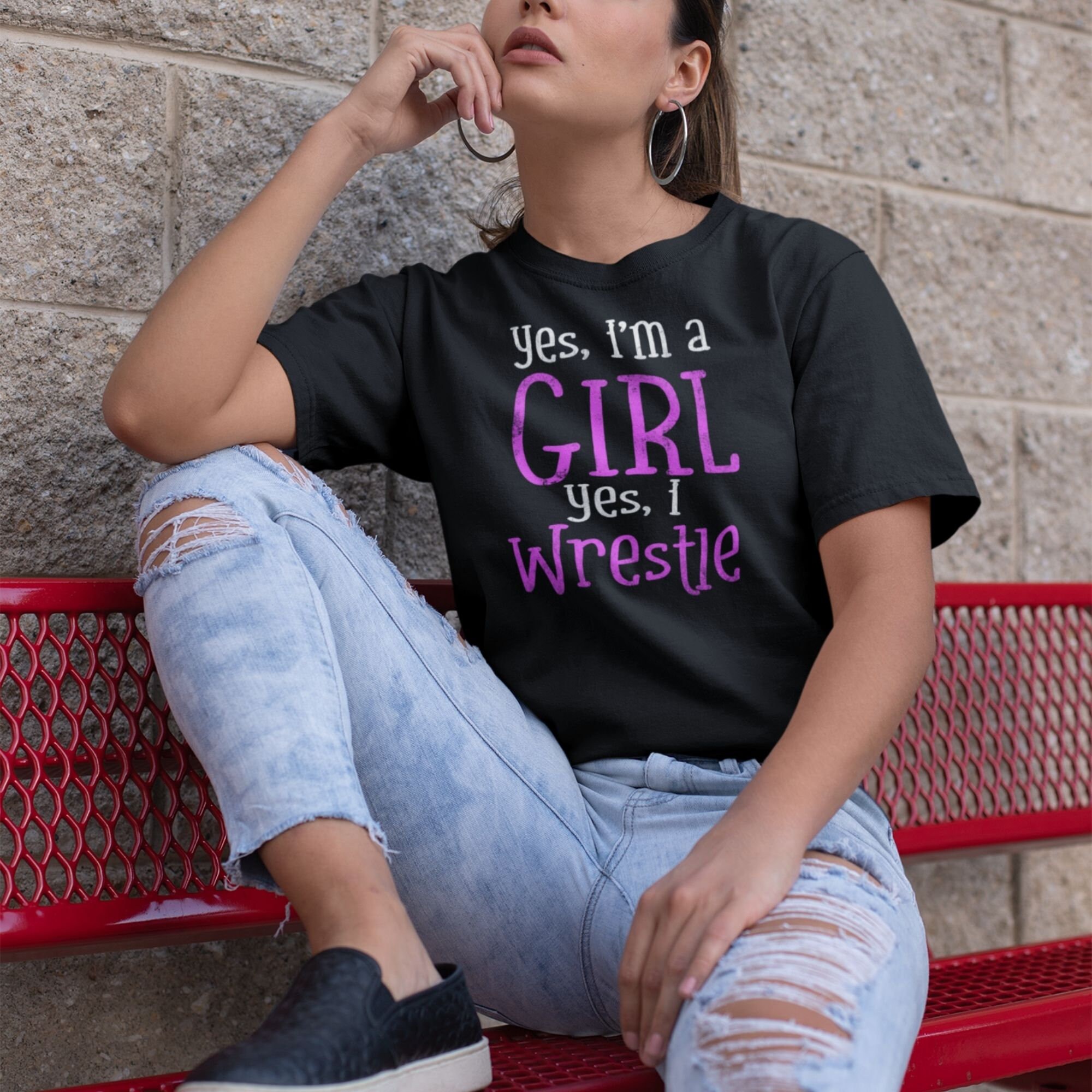 Proud Female Wrestler Show off With Our Exclusive Funny T-shirt, Tank ...