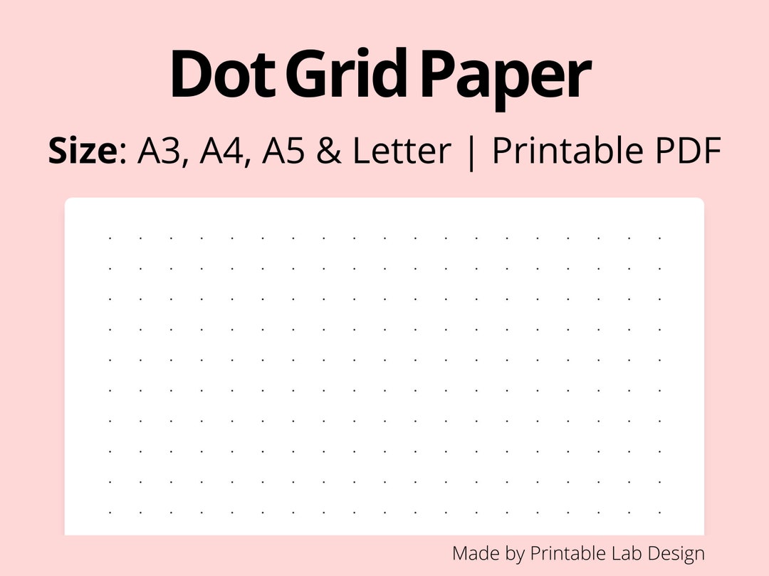 Dot Grid Paper Printable Printable Bullet Journal Paper - Etsy Australia
