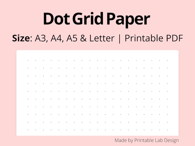 Dot Grid Paper Printable Printable Bullet Journal Paper - Etsy Australia