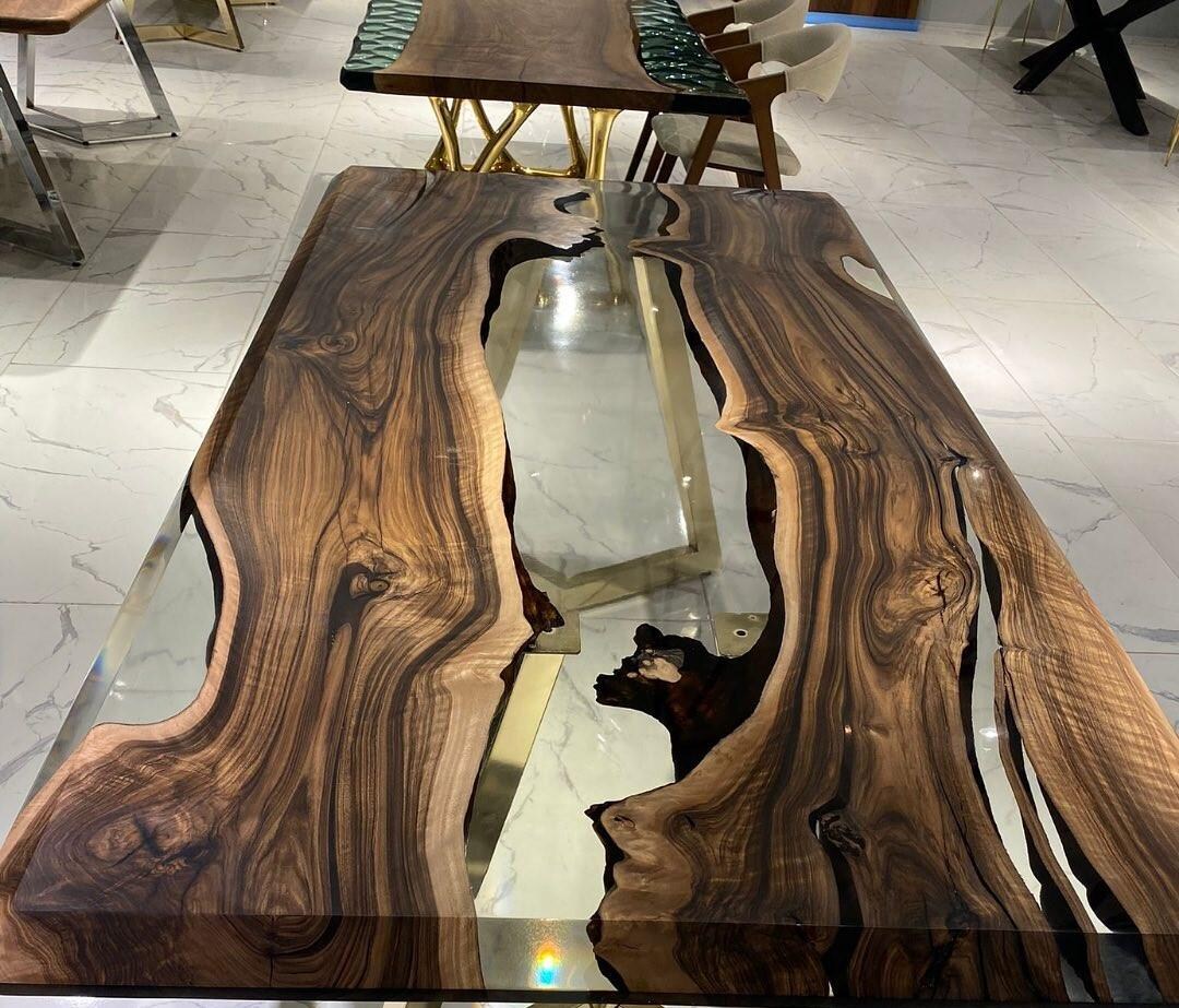 Epoxy Dining Table, Custom Resin Kitchen Table, Epoxy Resin Table ...