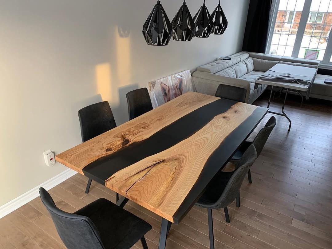Epoxy Dining Table, Custom Resin Kitchen Table, Epoxy Resin Table ...