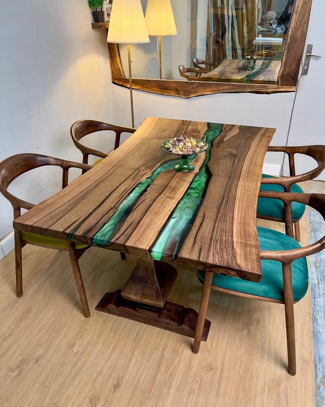 Epoxy Dining Table, Custom Resin Kitchen Table, Epoxy Resin Table ...