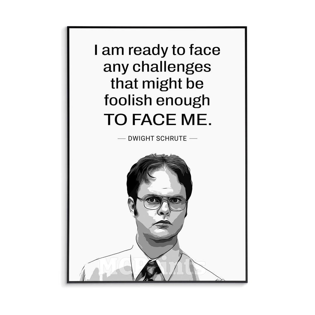 Printable Dwight Schrute TV Show Poster Hilarious Print for - Etsy