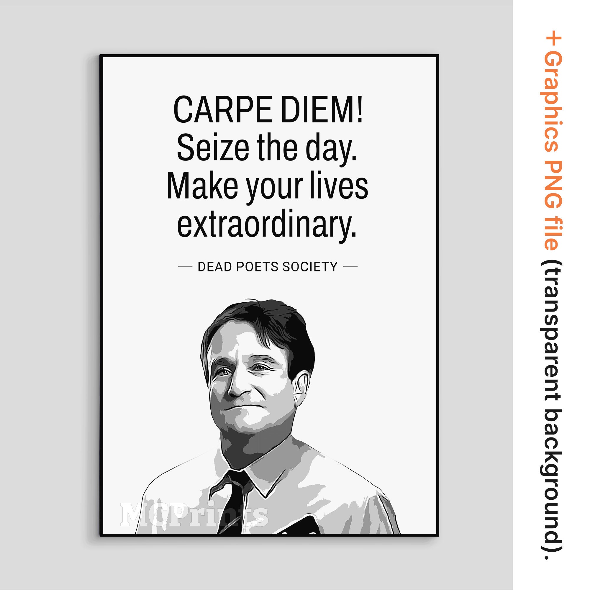 Dead Poets Society Poster, Aesthetic Movie Quote Wall Art With Robin ...