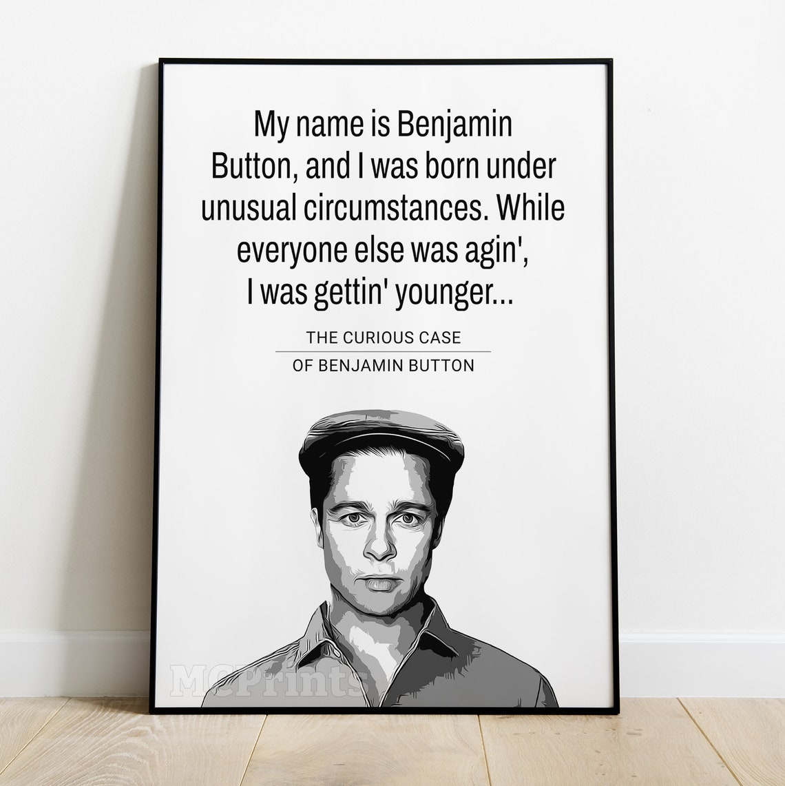 The Curious Case of Benjamin Button Print, Minimal Movie Quote Poster ...