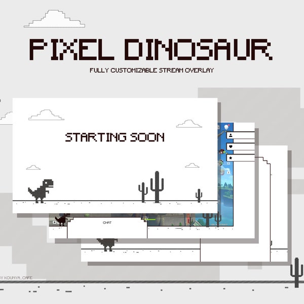 Dinosaur Stream Overlay - Etsy