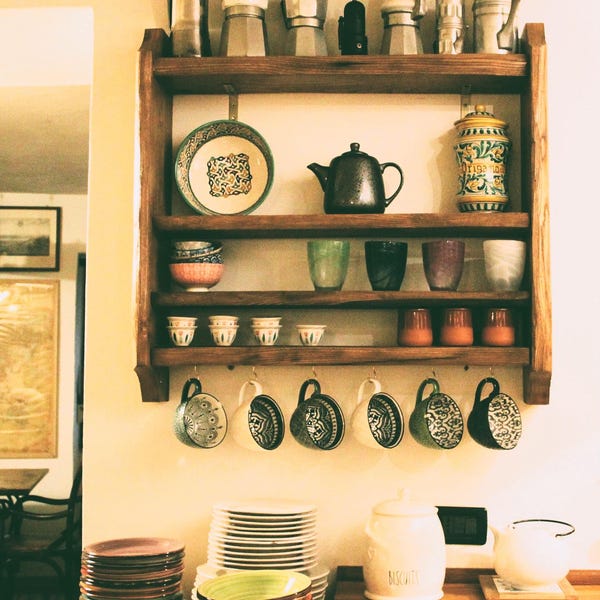 Wooden Plate Rack - Etsy