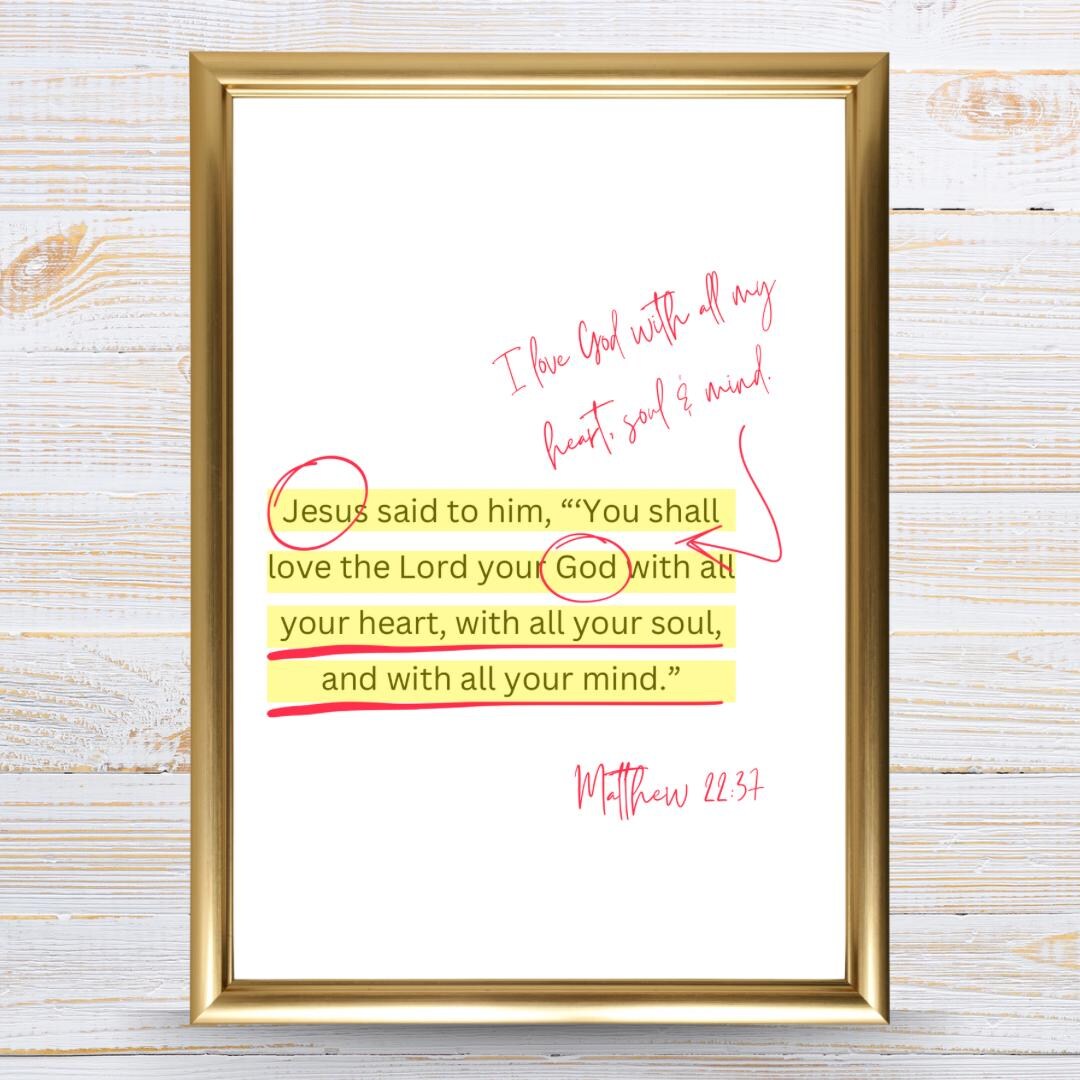 Christian Bible Scripture Printable Print Poster, Highlighted Biblical ...