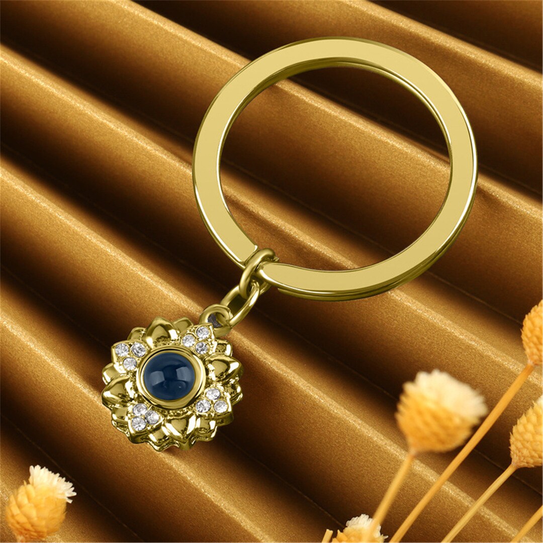Projection Photo Keychain,sunflower Personalised Photo Keychain,picture ...