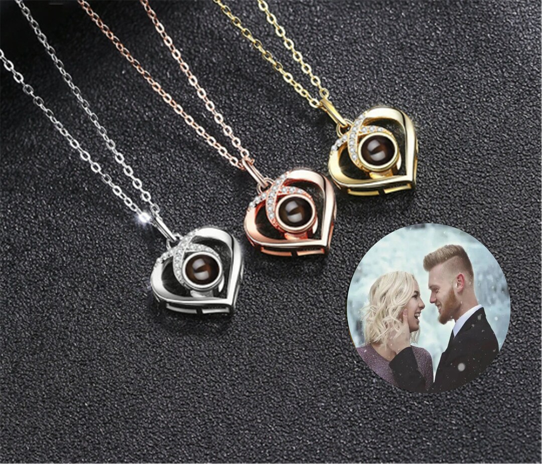 925 Sterling Silver Projection Photo Necklace,custom Photo Necklace ...