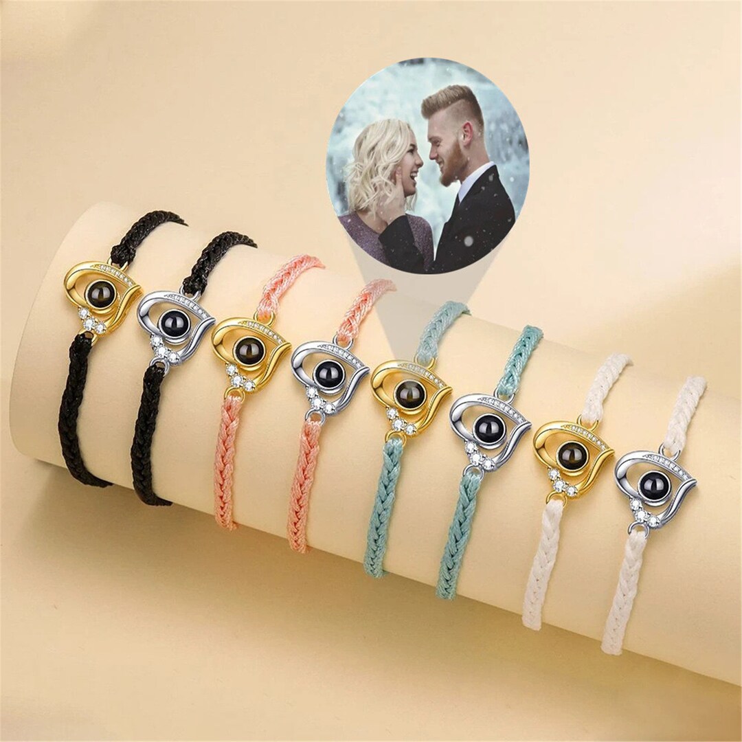 Personalised Photo Projection Bracelet,anniversary Gift ,memorial ...