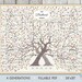 Family Tree Template for 4 Generations. Couple Old Leafy Branched Trees ...