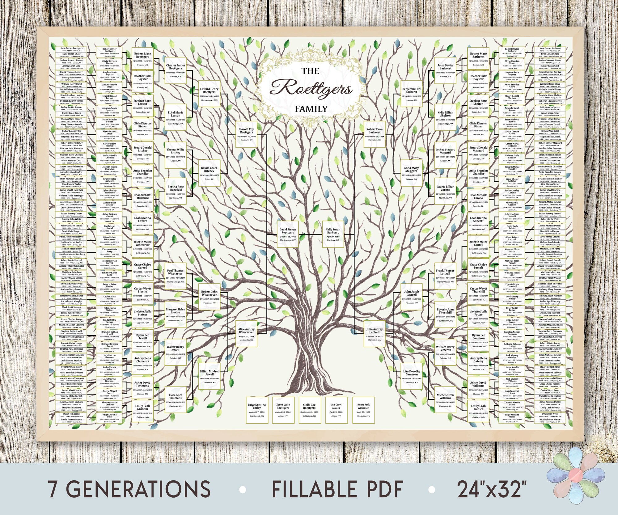 Colorful Family Tree Template