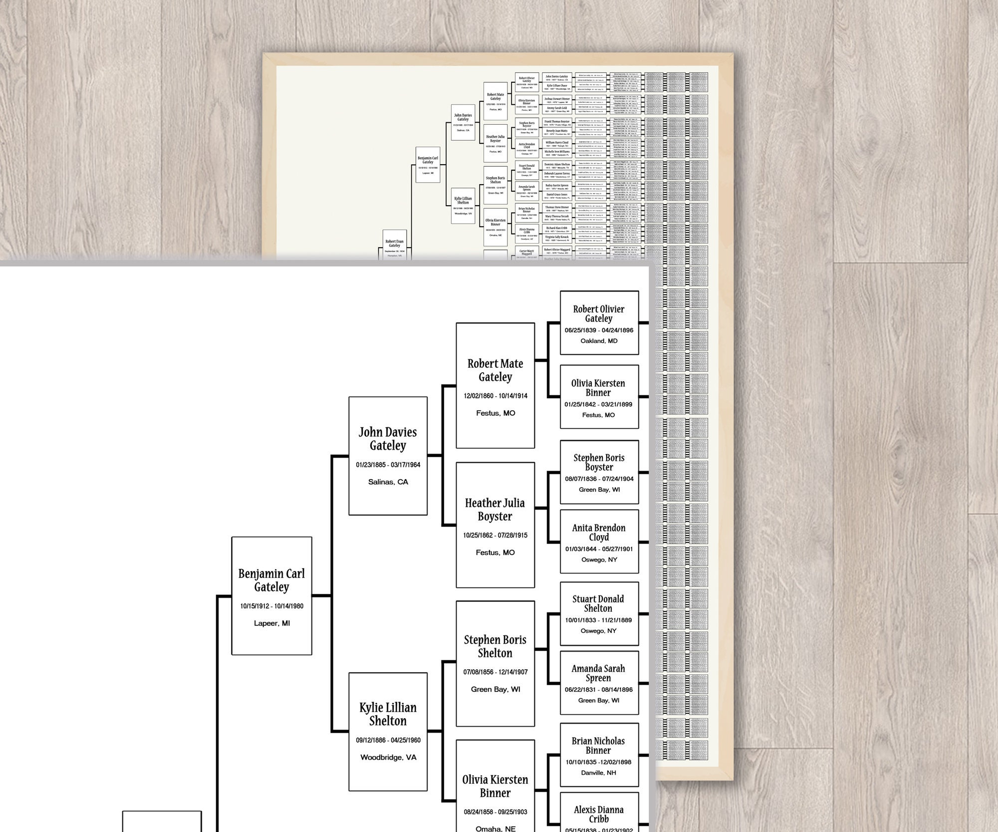 11 Generations Family Tree Template: Blank Cromi Genealogy Chart ...
