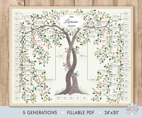 Family Tree Template 5 Generations 5 Generation Family Tree Chart