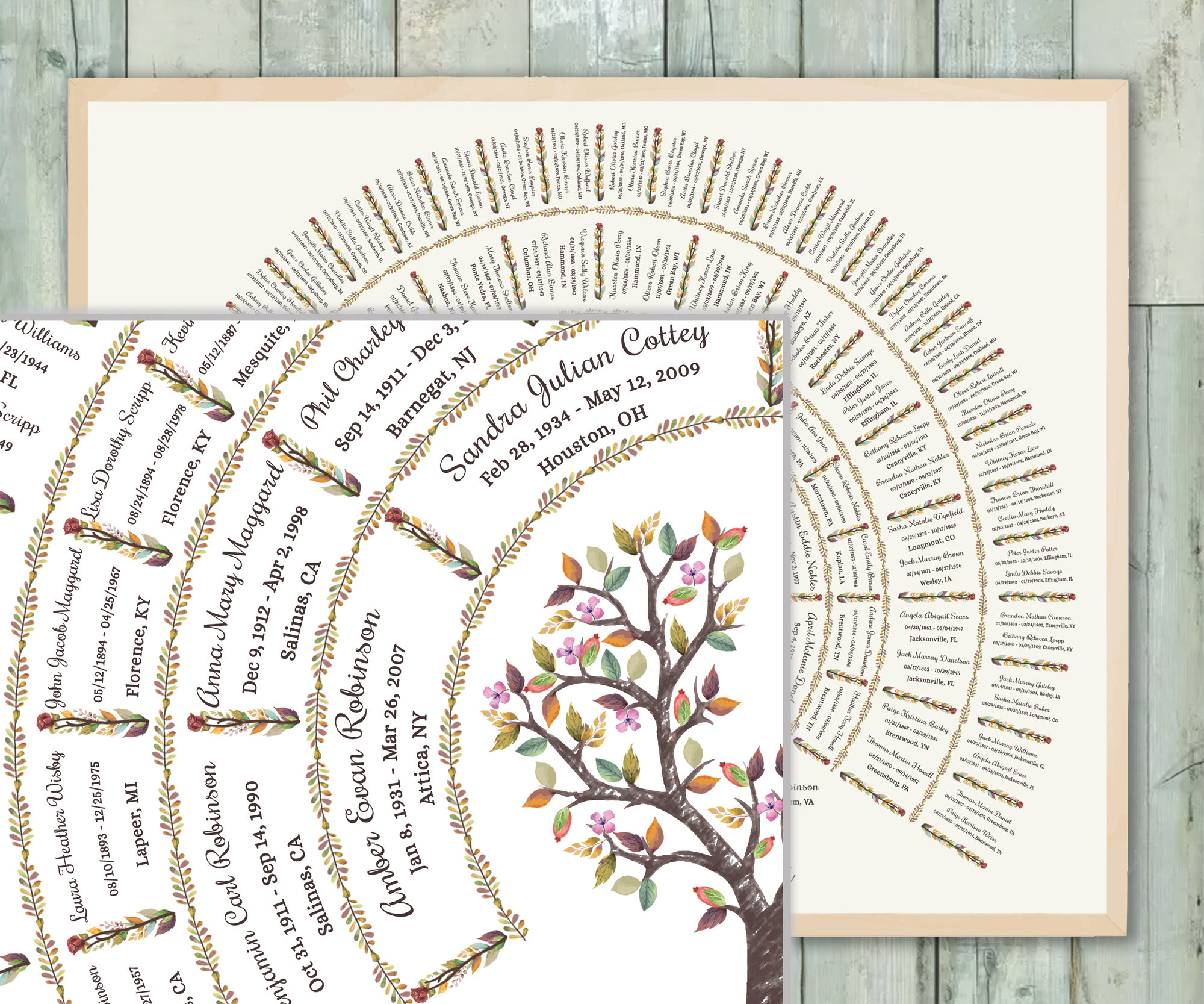 Family Tree Chart for 6 Generations. Tree With Roots Robi - Etsy Canada