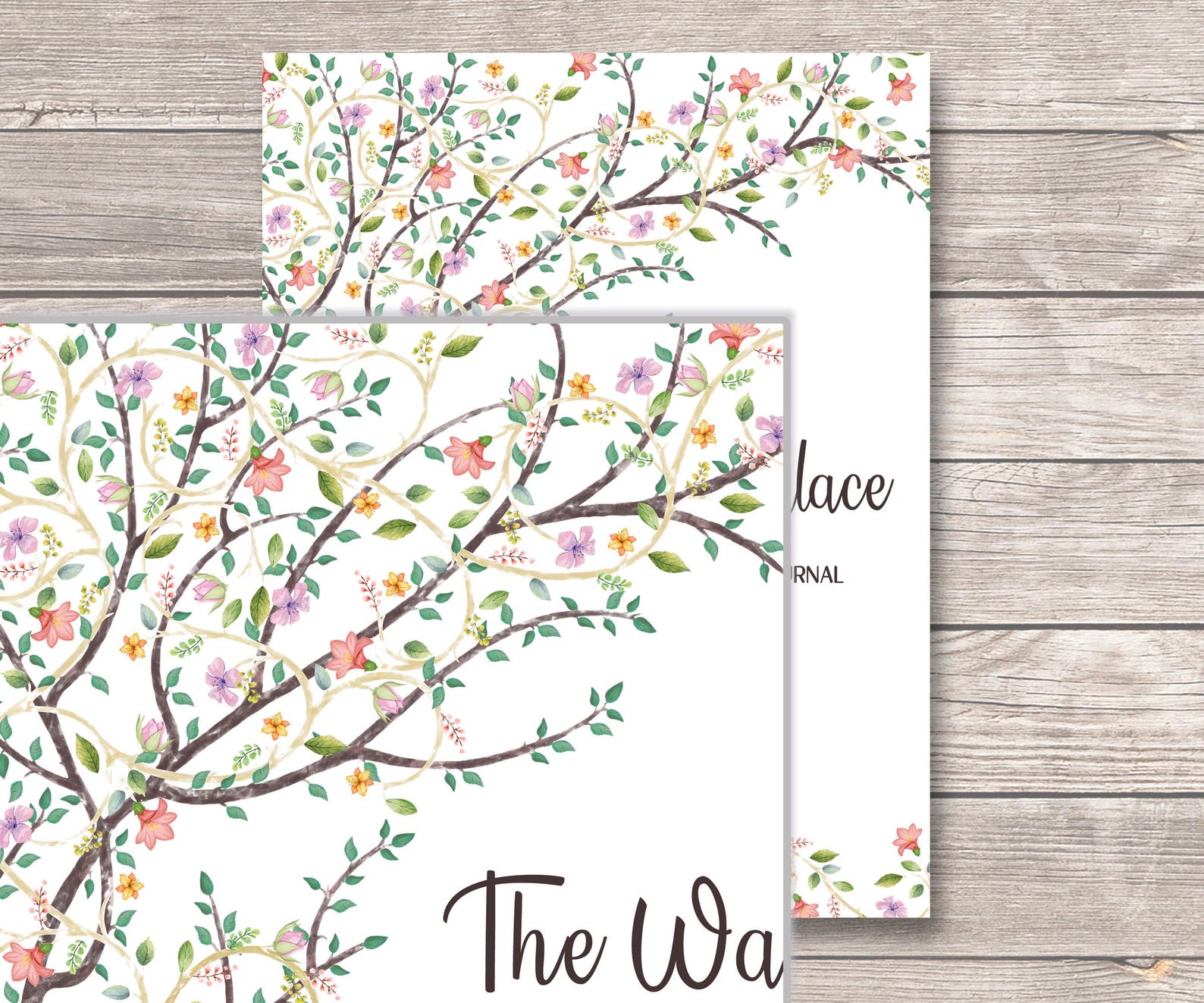 Family Tree Notebook Cover Page: Branched Tree With Leafy Ornament ...