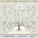 Family Tree Template for 4 Generations. Couple Old Leafy Branched Trees ...