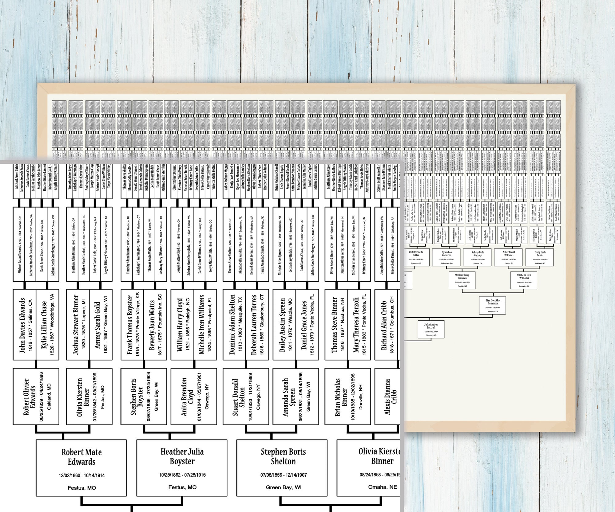 11 Generations Family Tree Template: Blank Edwwi Genealogy Chart ...