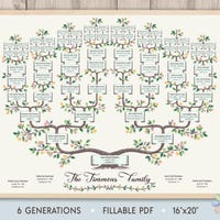 Family Tree Template - Etsy