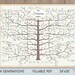 Family Tree Template for 4 Generations. Branched Tree Winter Ferri ...