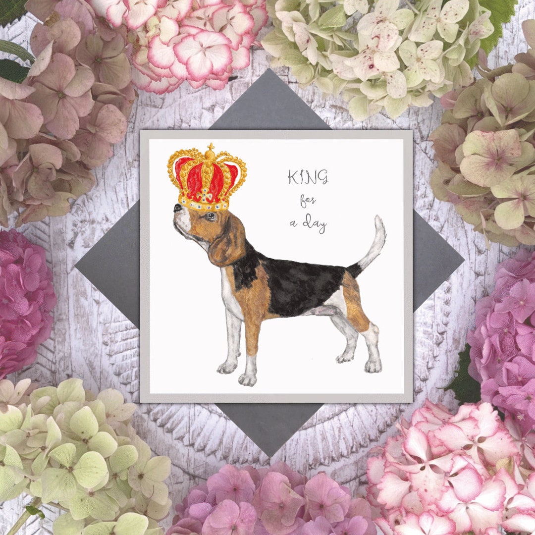 Carte de chien danniversaire King for a day 'Crown - Etsy France